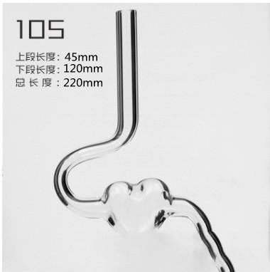 China Bar Accessories Wave Design Bulk Reusable Borosilicate Glass Straws Transparent Colorful for sale