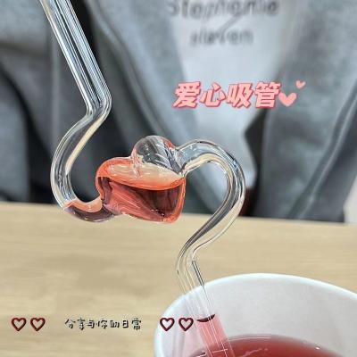 China Bar Accessories Wave Design Bulk Reusable Borosilicate Glass Straws Transparent Colorful for sale