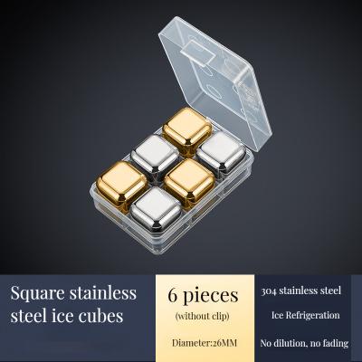 China DIY Ice Cube Tray Mold for Bar Club Drinking Customized Size Metal Square Dice Ice Cubes for sale