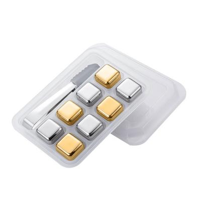 China DIY Ice Cube Tray Mold for Bar Club Drinking Customized Size Metal Square Dice Ice Cubes for sale