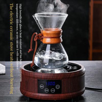 China 400 ml de capacidade de café feito à mão Borosilicato Máquina de café de vidro com filtro à venda