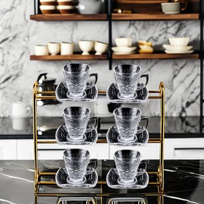 Tazza e piatto di caffè in vetro a calce in stile classico per il Ringraziamento