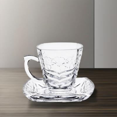Cina Tazza e piatto di caffè in vetro a calce in stile classico per il Ringraziamento in vendita