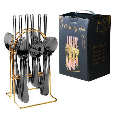 Cina Flatware imposta posate in oro in acciaio inossidabile per feste di nozze sostenibili in vendita