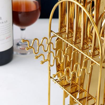 Cina Set di posate d'oro di lusso sostenibile e elegante in acciaio inossidabile 101 in vendita