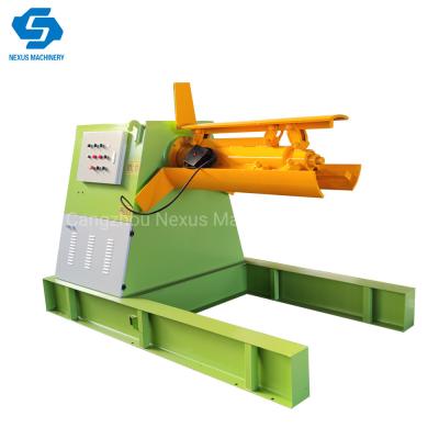 China Hydraulic Decoiler with Coil Car Full-Automatic Metal Sheets Decoiler for sale