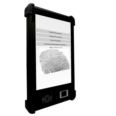 China HFSecurity TOP1 FP08 Black  Android Fingerprint Tablet With 4G SIM Card  For Free SDK for sale