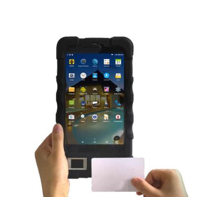 China HFSecurity FP07 Seven Inch Android Warehouse Barcode Scanner Fingerprint Time Attendance Tablet for sale