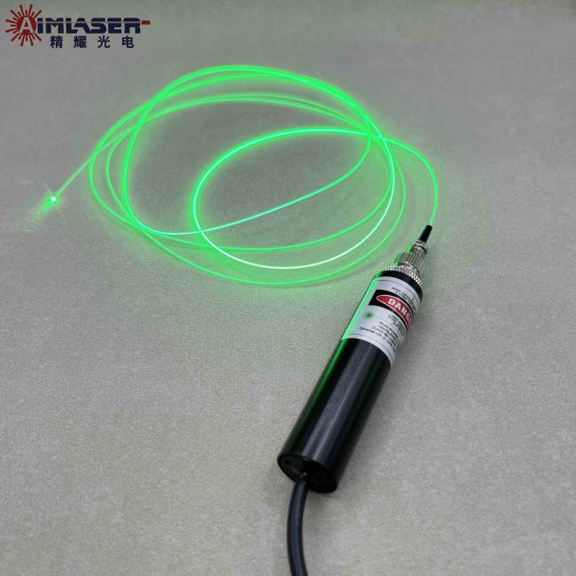 Coaxial Fiber Coupled Laser Diode Module 520nm 30mW 170um Multi-mode Corning Light Diffusing Fiber Laser Source