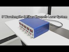 Sistema de laser de fibra de várias ondas 375nm-940nm TTL 105um FC/PC