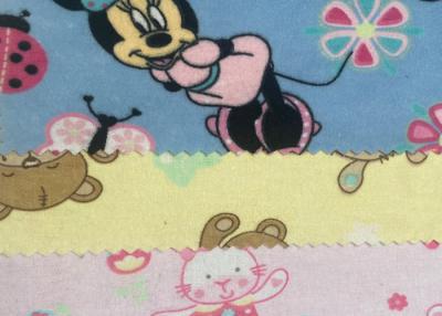 Cina 100% prodotto fatto un sonnellino doppio intessuto cotone della flanella di Mickey Cartoon Print in vendita