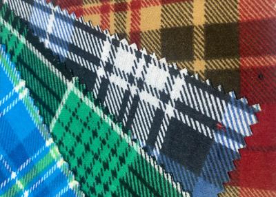 Cina il plaid stampato su ordinazione tessuto ha spazzolato il tessuto della flanella di cotone in vendita
