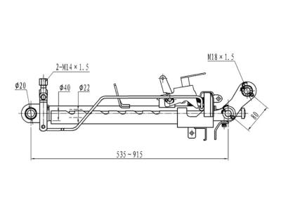 China A inclinação da cabine substitui o cilindro telescópico de ISUZU 8976034152 à venda