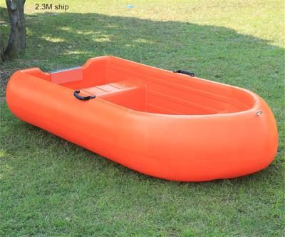 China 2.3M Mini PE Plastic Pontoon Boat Fishing Boat for sale