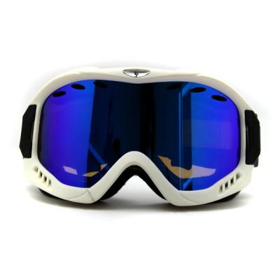 China Comfortable Blue Anti Fog Snow Goggles Women with Rotatable Buckle for sale