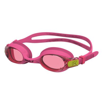 China Pink Girls Silicone Swimming Goggles / Swimmer Goggles with Silicone Gasket for sale