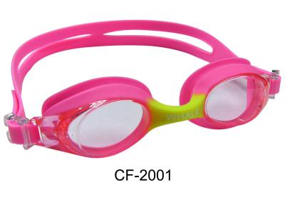 China Pink Anti Fog Silicone Swimming Goggles for Kids , Competitive Swim Goggles for sale