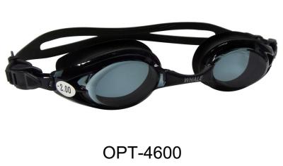 China Black Optical Swim Goggles PC Lens Swim Mask UV Protection for Adults for sale