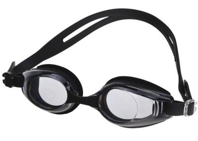 China Sport Prescription Silicone Swimming Goggles Black Waterproof for sale
