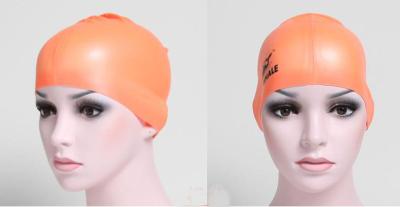 China Light Weight Orange University Silicone Swim Caps For Large Heads / Dreadlocks for sale