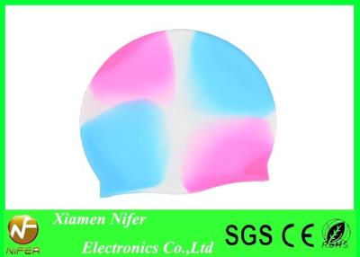 China Multi-color Silicone Swimming Caps For Man And Women Washable and Eco-friendly for sale