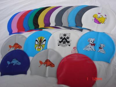 China silicone swim cap, silicone swimming hat, silicone bath cap for sale