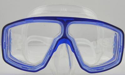 China Blue PC Frame Mask Underwater Diving Gear Deep Sea Diving Equipment for sale