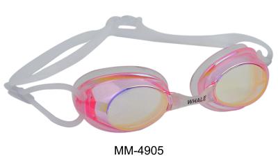 China Adult Pink Custom Racing Swimming Goggles Silicone Swim Goggles for Women for sale