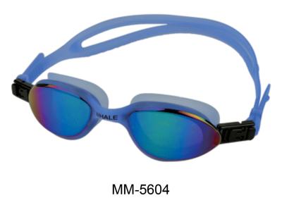 China Revo Blue UV Protect Anti Fog Racing Swimming Goggles with PC Lens for sale