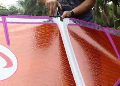 China Smart 4.2 Purple / Orange Freeride Wind Surf Sail Kevlar Frame Lightweight with 5 Battens for sale