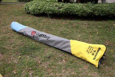 China Durable Dacron Smooth 4.5 Wind Surf Sail 5 Batten Design , Yellow / Blue Folded Tack Patch for sale