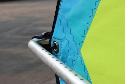 China Blue / Yellow Rookie 3.5 Wind Surf Sail 3 Batten Adjustable Head for Folded Tack Patch for sale