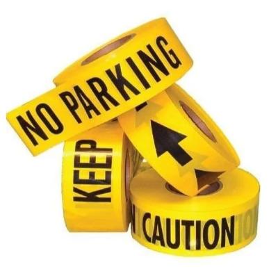 China Traffic Warning PE Protective Film Black Yellow Red White Caution Tape for sale