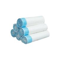 China PLA PBAT Biodegradable Pet Waste Bag Drawstring Trash Can Liners for sale