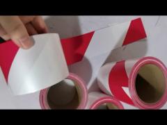 Tape d'avertissement rouge et blanc imprimée Marquage et bande d'avertissement BOPP