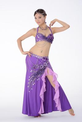 China Performance beautiful belly dance costumes bra top and  skirt for sale