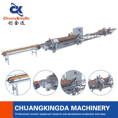 China Automatic Wall Tile Dry Squaring Chamfering Machine Production Line for sale