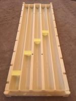 China 49mm Size Core Sample Mining Core Boxes For NQ Core Storage Light Yellow for sale