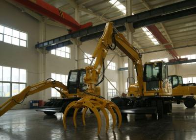 China Máquina escavadora pesada do equipamento, 0,4 capacidades da cubeta M3 máquinas escavadoras rodadas 8 toneladas à venda