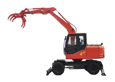 China Máquina escavadora pesada do equipamento, 0,4 capacidades da cubeta M3 máquinas escavadoras rodadas 8 toneladas à venda