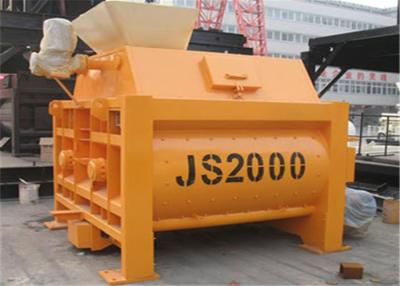 China 2000L Twin Shaft Forced Concrete Mixer Machine  With 3200L Loading Capacity 100 M3 / H Capacity for sale