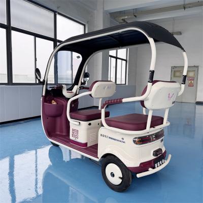 China Semi Enclosed Electric Tricycle with 800W Sine Wave Motor, Manganese Steel Hubs, and Smart Wireless Controller for sale
