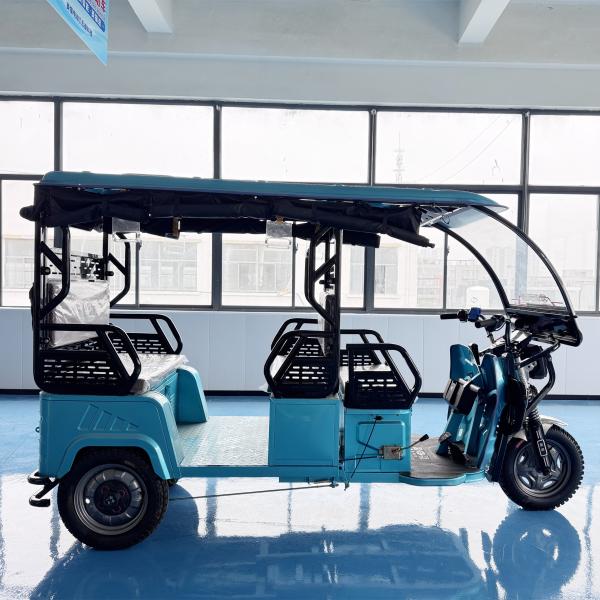 Quality Sightseeing Transport 5 Passenger Electric Tricycle Double Row Seats With Cab for sale