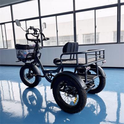 China Cargo Electric Tricycle With Rear Cargo Basket ISO9001 Electric Trike Bicycle for sale