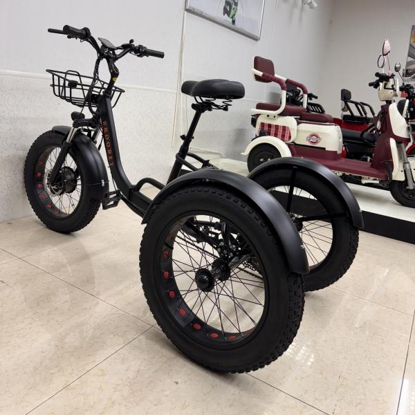 Quality ​Lithium Battery Powered Semi Open Leisure 3 Wheeler Electric Bike Long Range For Daily Commute for sale
