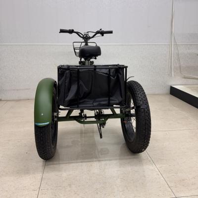 China Lightweight Electric Trike Multifunctional Military Green Disc Brake System + LED Headlight for sale