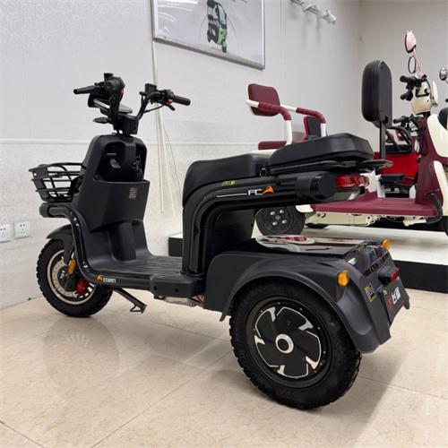 Quality Compact Black 2-Seater Electric Tricycle with 500W Dual Motor and Flexible Storage Space for sale
