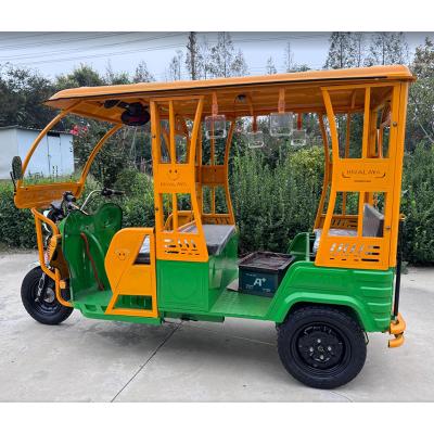 China 6-Seater Heavy Duty Passenger Electric Tricycle with High Canopy for Resort Shuttle and Farm Commute for sale
