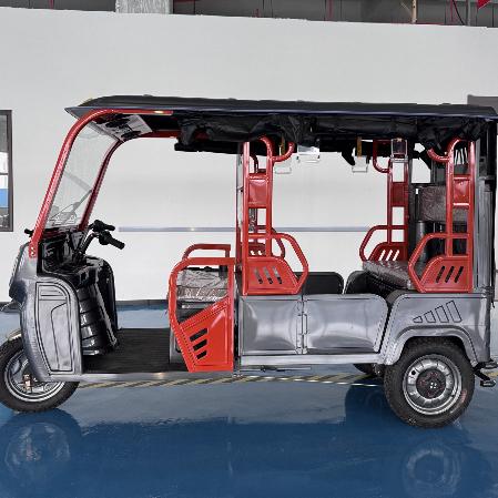 Quality 6-Seater Enclosed Electric Passenger Trike with Hydraulic Shock Absorber for City Commuting for sale