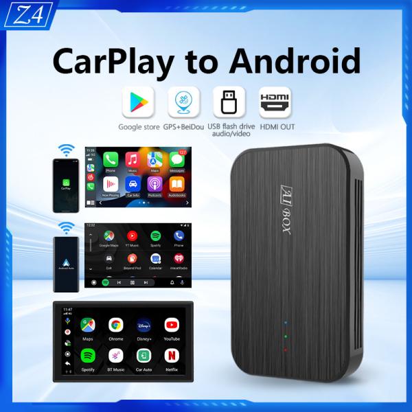 Z4 Mini Wireless Carplay Adapter RGB Light USB Type-C Port Automatic Startup Carplay